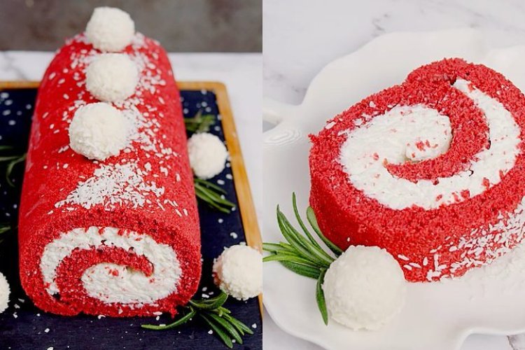 Resep Red Velvet Hurricane Swiss Roll Cake - Guru Indonesia Menulis